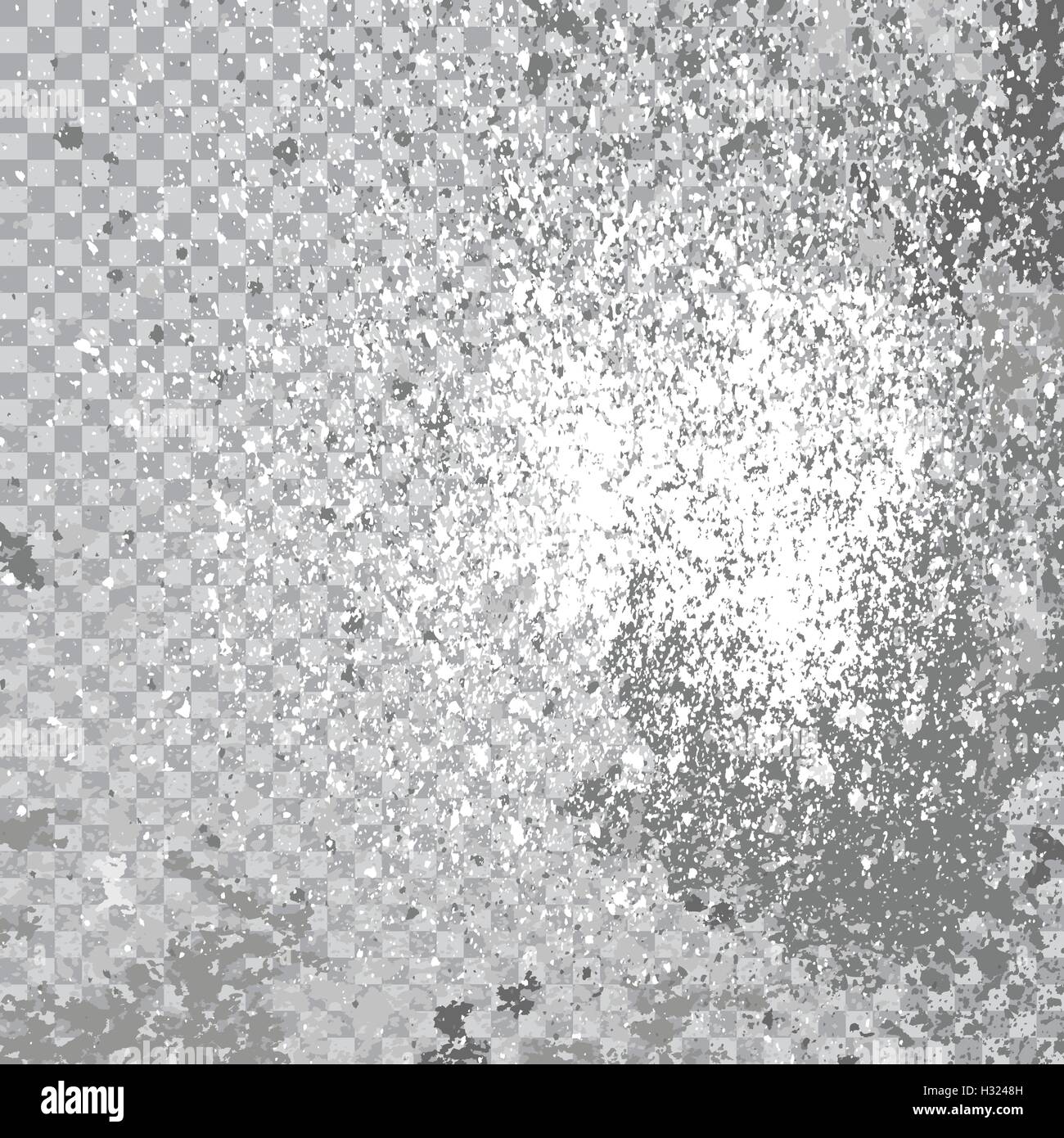 Silver explosion of paint splatter. Isolated on transparent gray ...