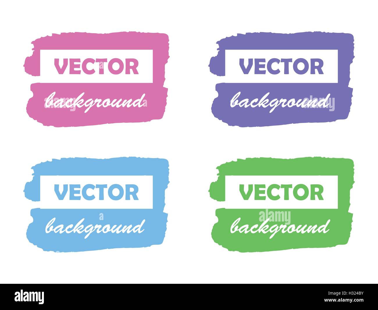 Colorful paint stains, for your text, set isolated illustration ...