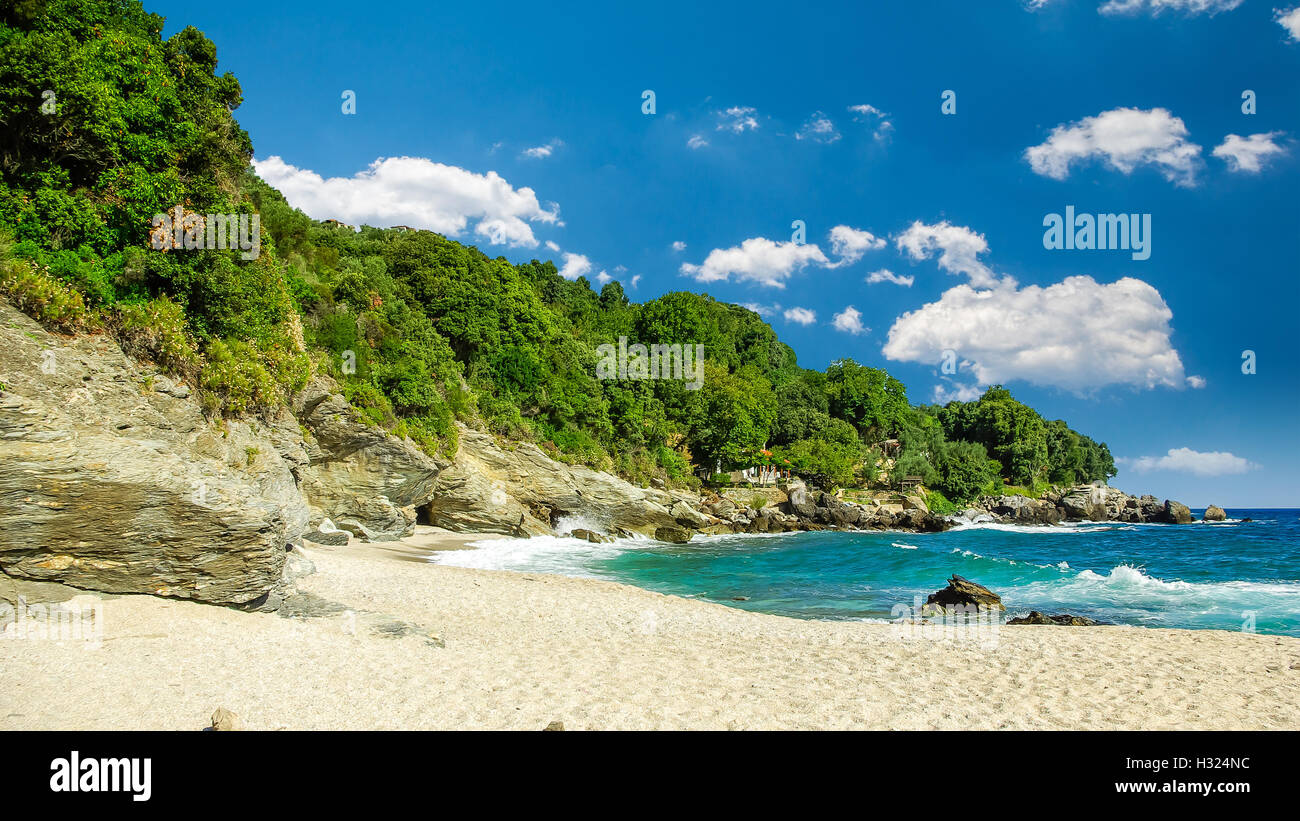 Plaka beach, Pelio (Pelion, Pilio), Greece Stock Photo - Alamy