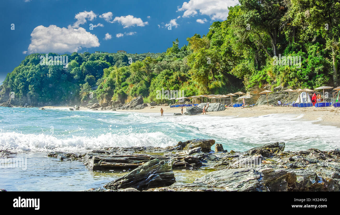 Plaka beach, Pelio (Pelion, Pilio), Greece Stock Photo - Alamy