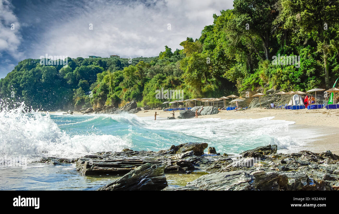Plaka beach, Pelio (Pelion, Pilio), Greece Stock Photo - Alamy
