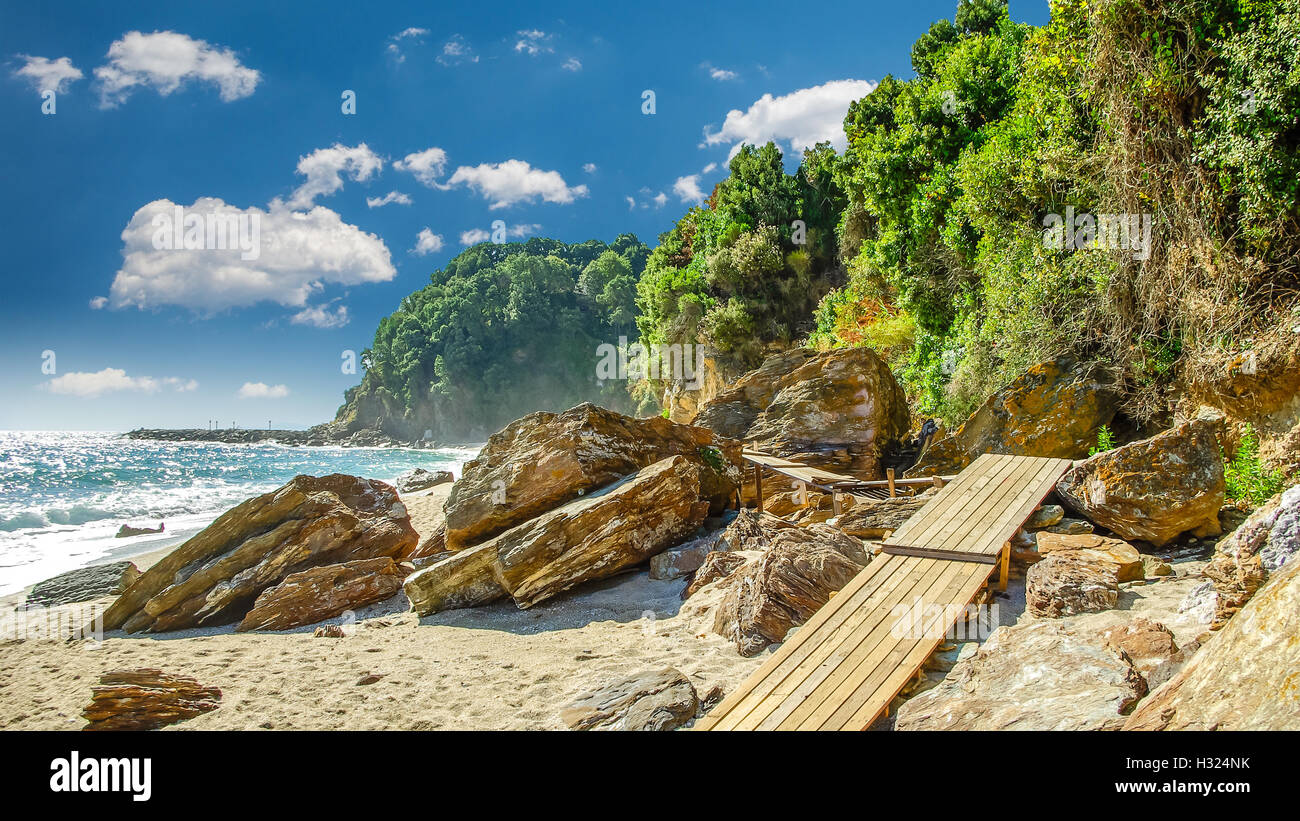 Plaka beach, Pelio (Pelion, Pilio), Greece Stock Photo - Alamy
