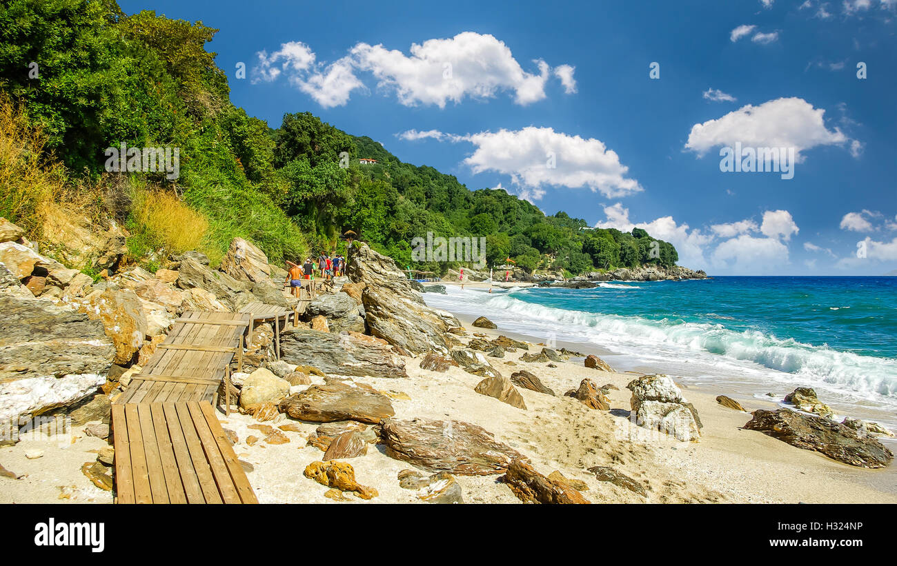 Plaka beach, Pelio (Pelion, Pilio), Greece Stock Photo - Alamy