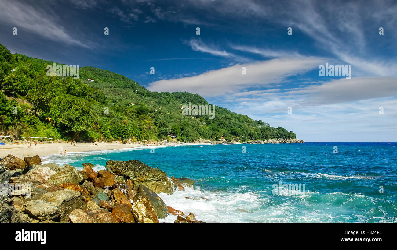 Plaka beach, Pelio (Pelion, Pilio), Greece Stock Photo - Alamy