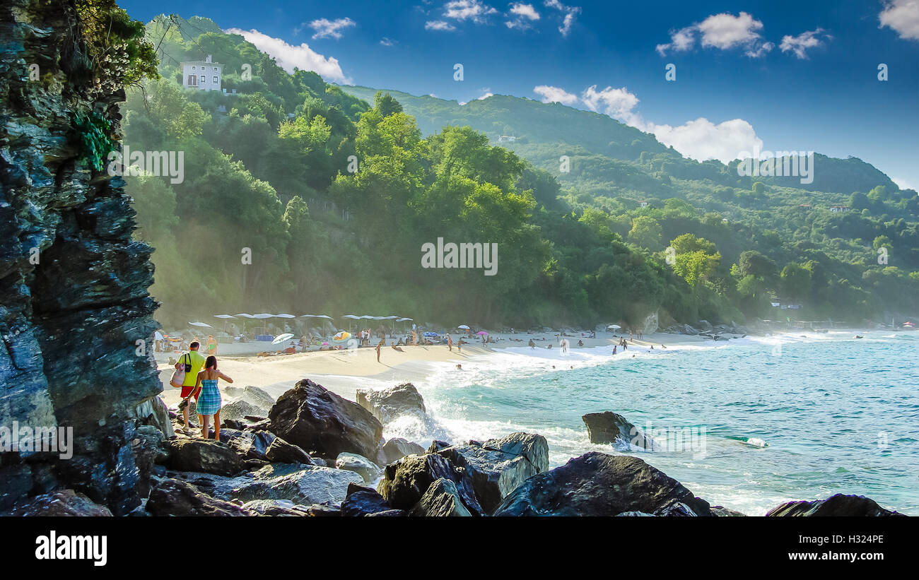 Plaka beach, Pelio (Pelion, Pilio), Greece Stock Photo - Alamy