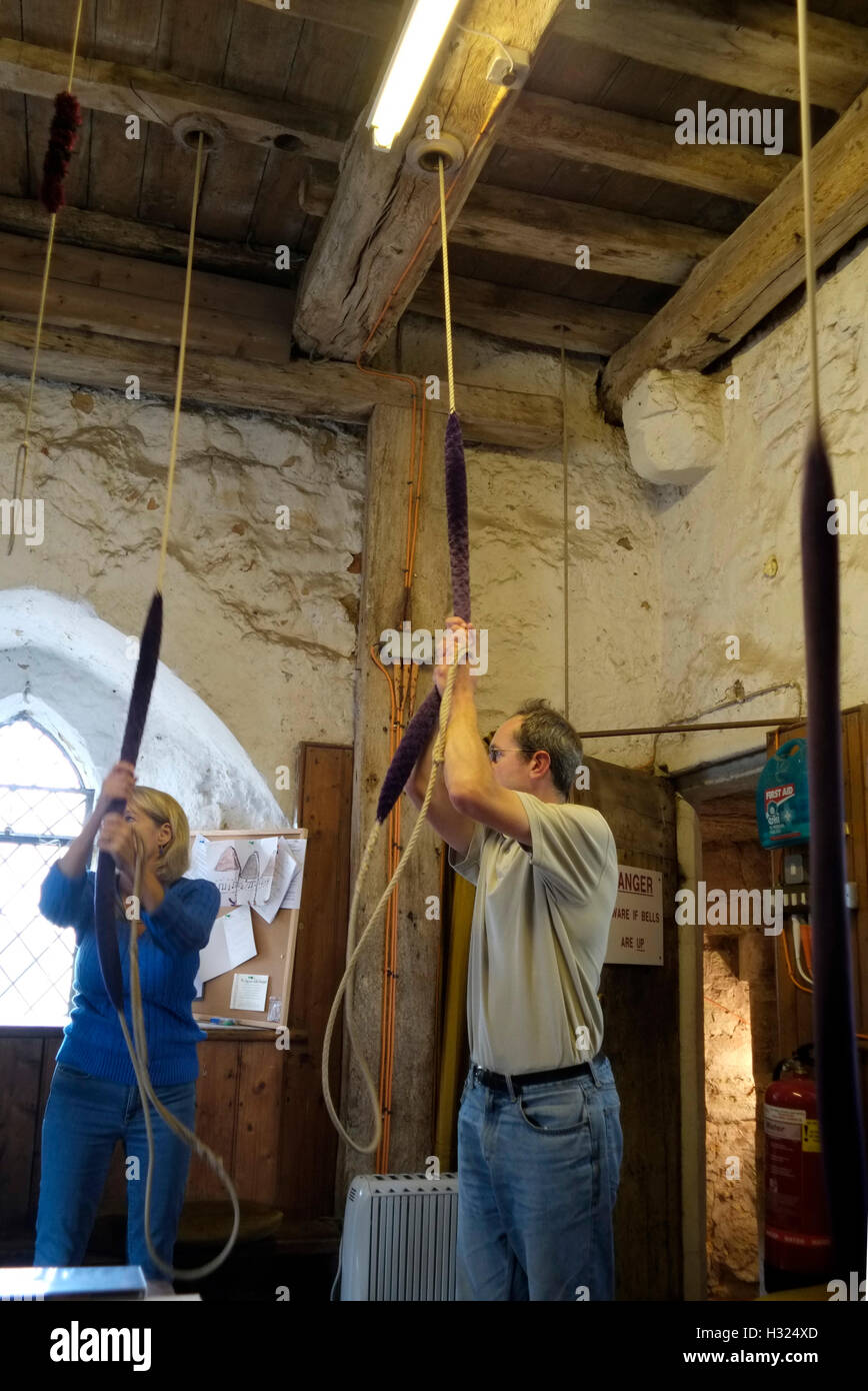 Bell ringers ring the bells of Saint Mary’s Church in Salehurst ...
