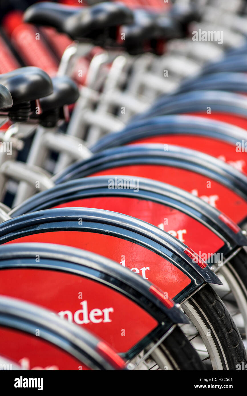 Santander Cycle Hire Boris Bikes in Westminster, London, England, UK ...