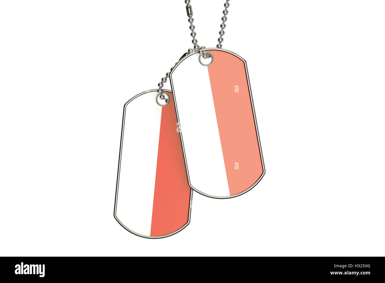 Indonesian Dog Tags, 3D rendering isolated on white background Stock ...