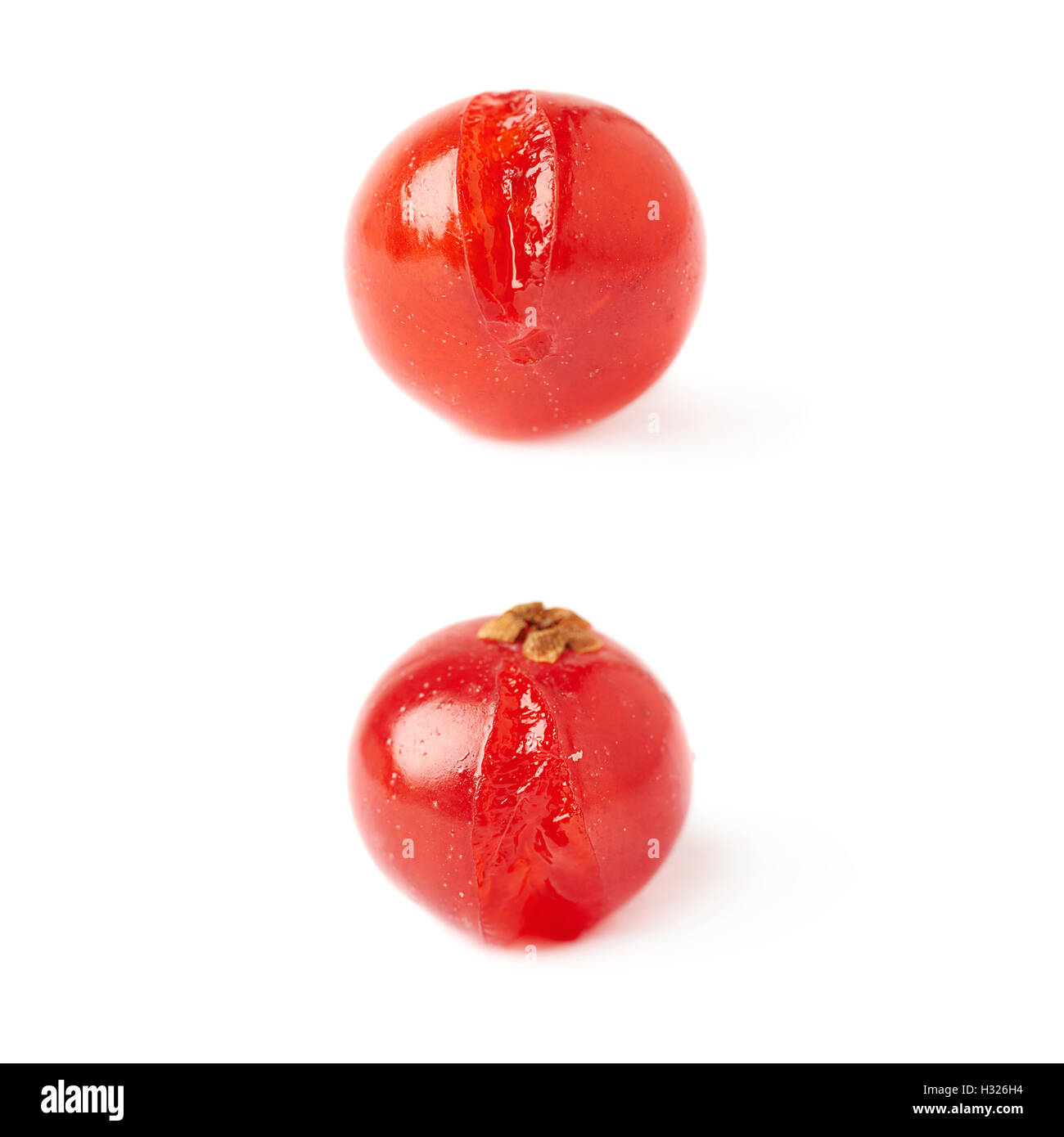 Set of Single Red Currant isolated over white background Stock Photo ...