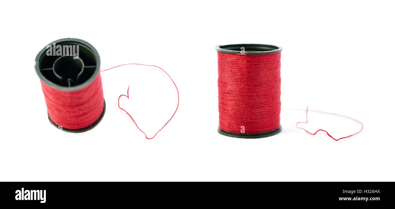 Set of Spool of thread isolated over the white background Stock Photo ...