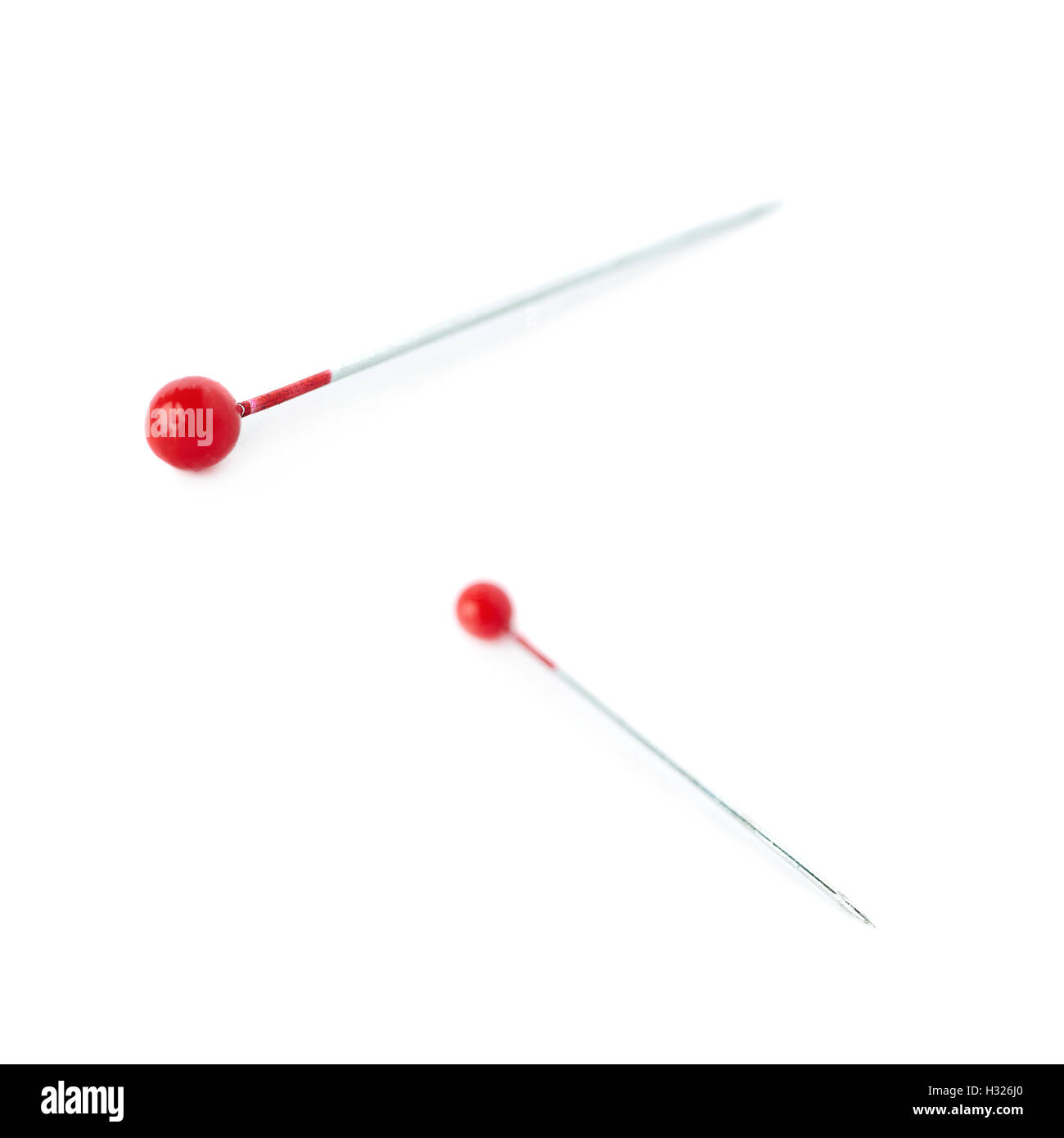 Set of Small needle isolated over the white background Stock Photo - Alamy