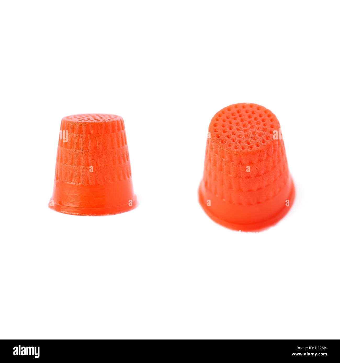 Set of Plastic thimble isolated over the white background Stock Photo ...