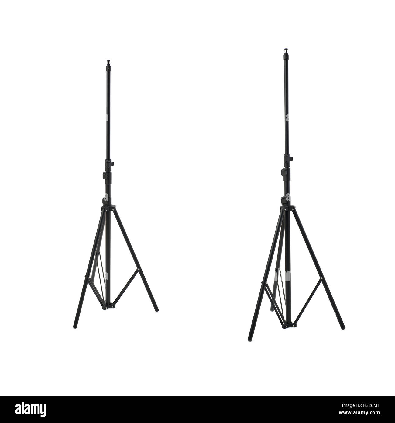 Set of Studio flash stand over isolated white background Stock Photo ...