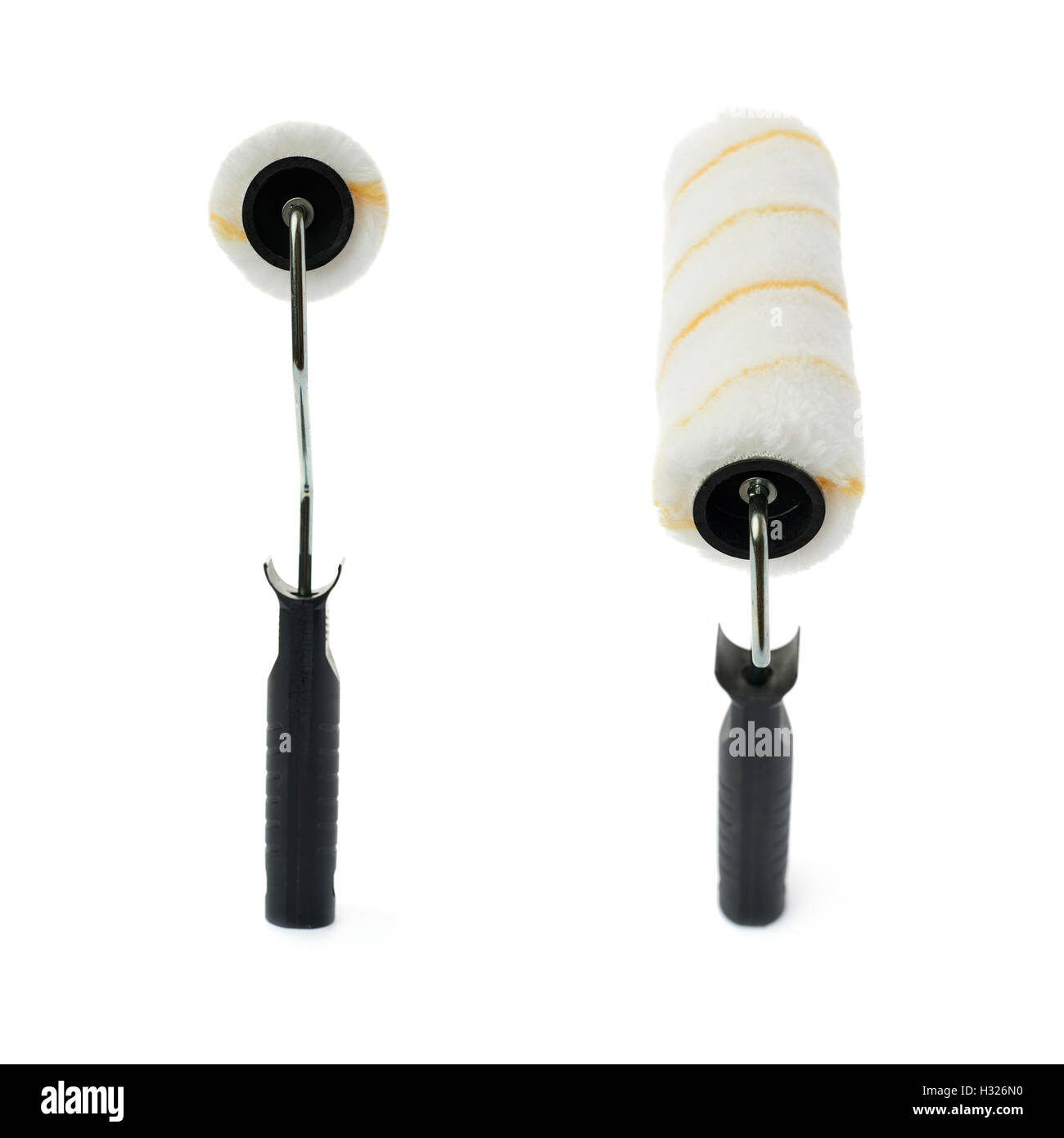Set of Paint roller over isolated white background Stock Photo - Alamy