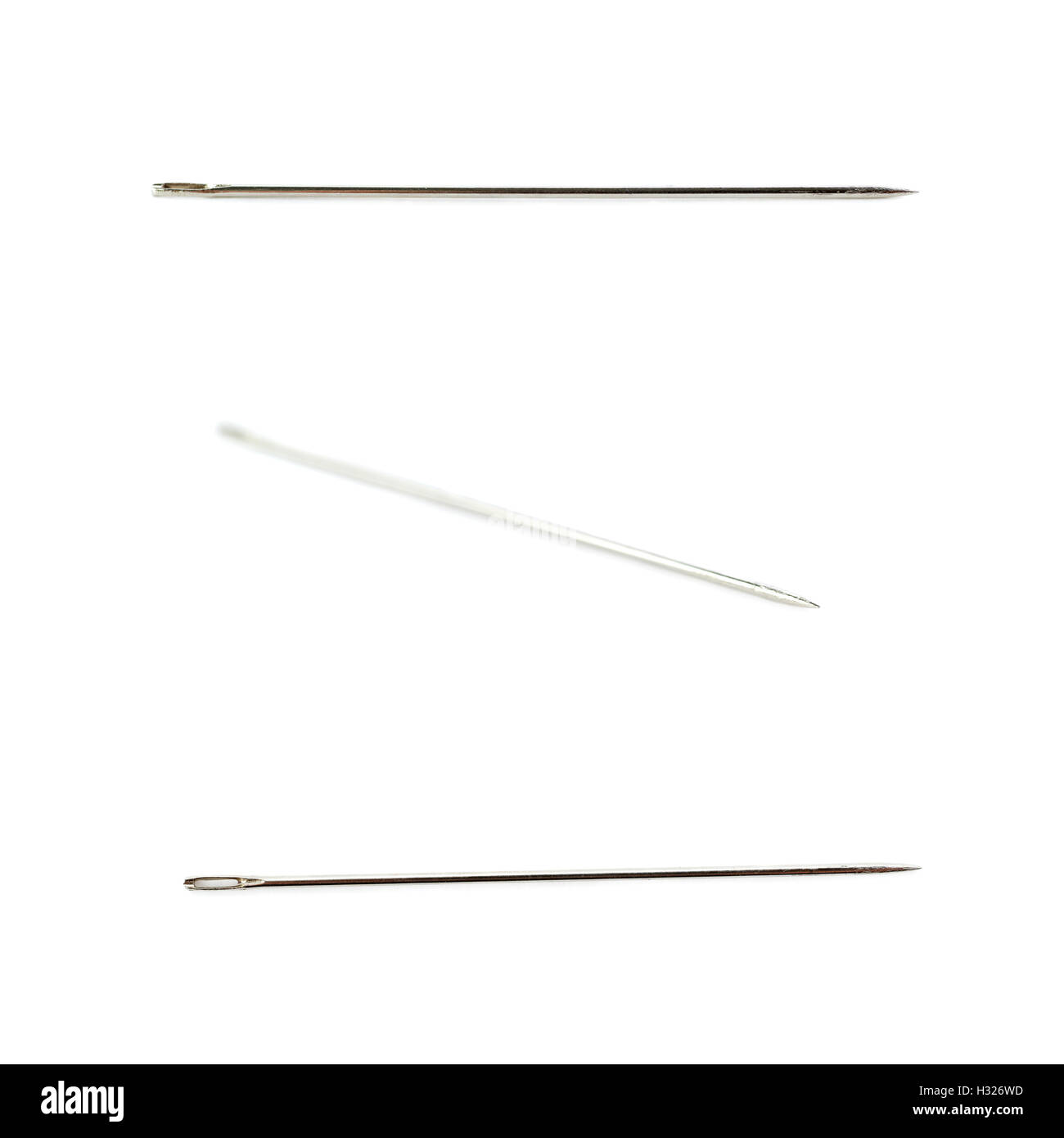 Set of Small needle isolated over the white background Stock Photo - Alamy