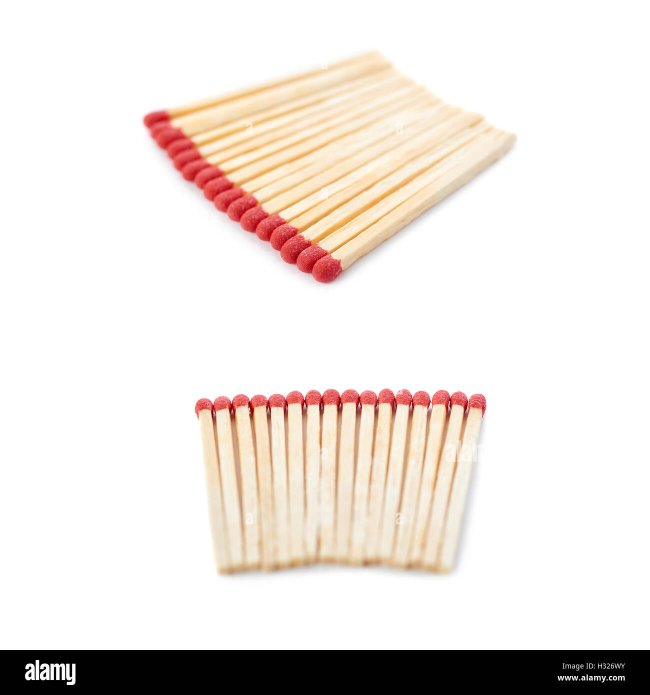Set of Pile of Wooden matches isolated over the white background Stock ...