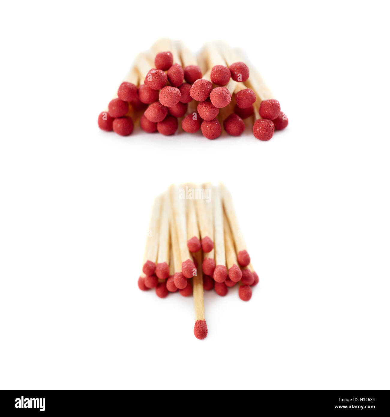 Set of Pile of Wooden matches isolated over the white background Stock ...