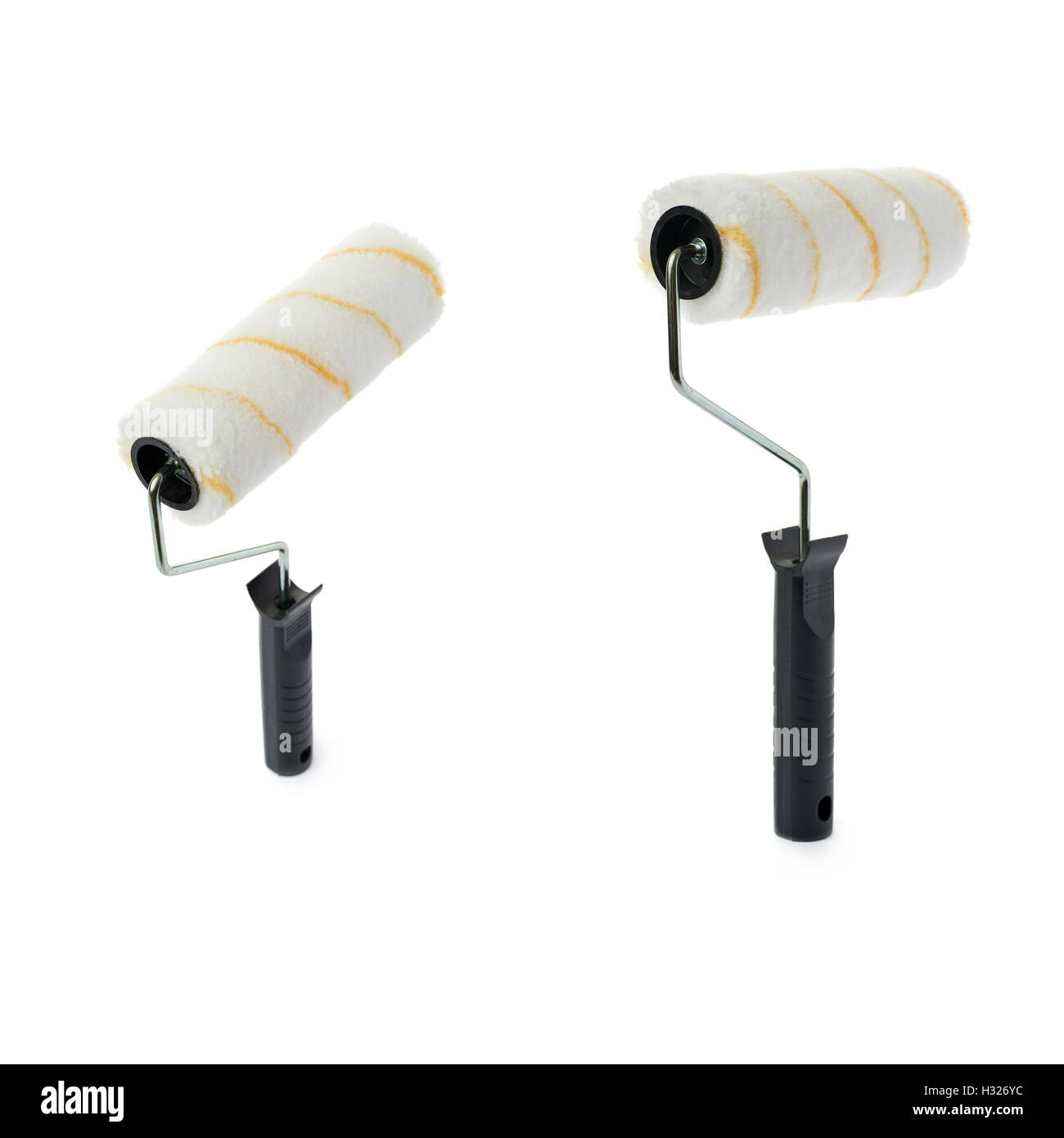 Set of Paint roller over isolated white background Stock Photo - Alamy