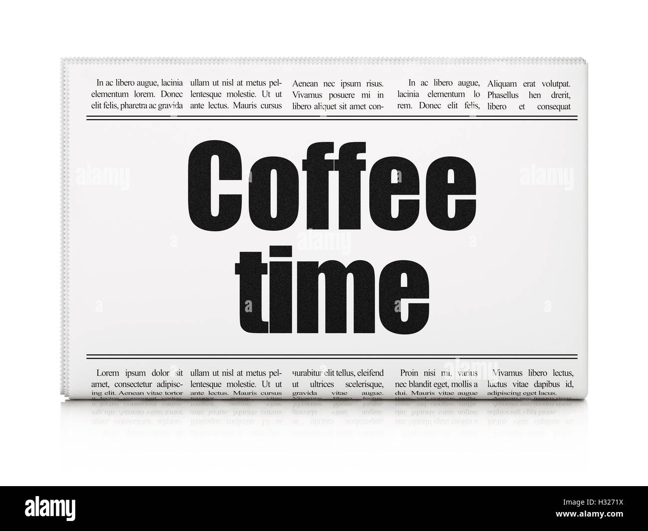 Time concept: newspaper headline Coffee Time Stock Photo - Alamy