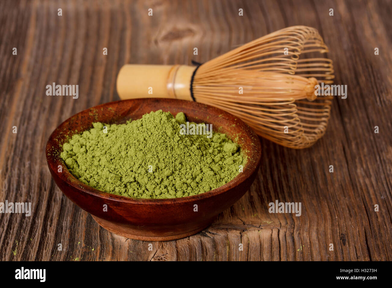 Green powder tea Stock Photo - Alamy