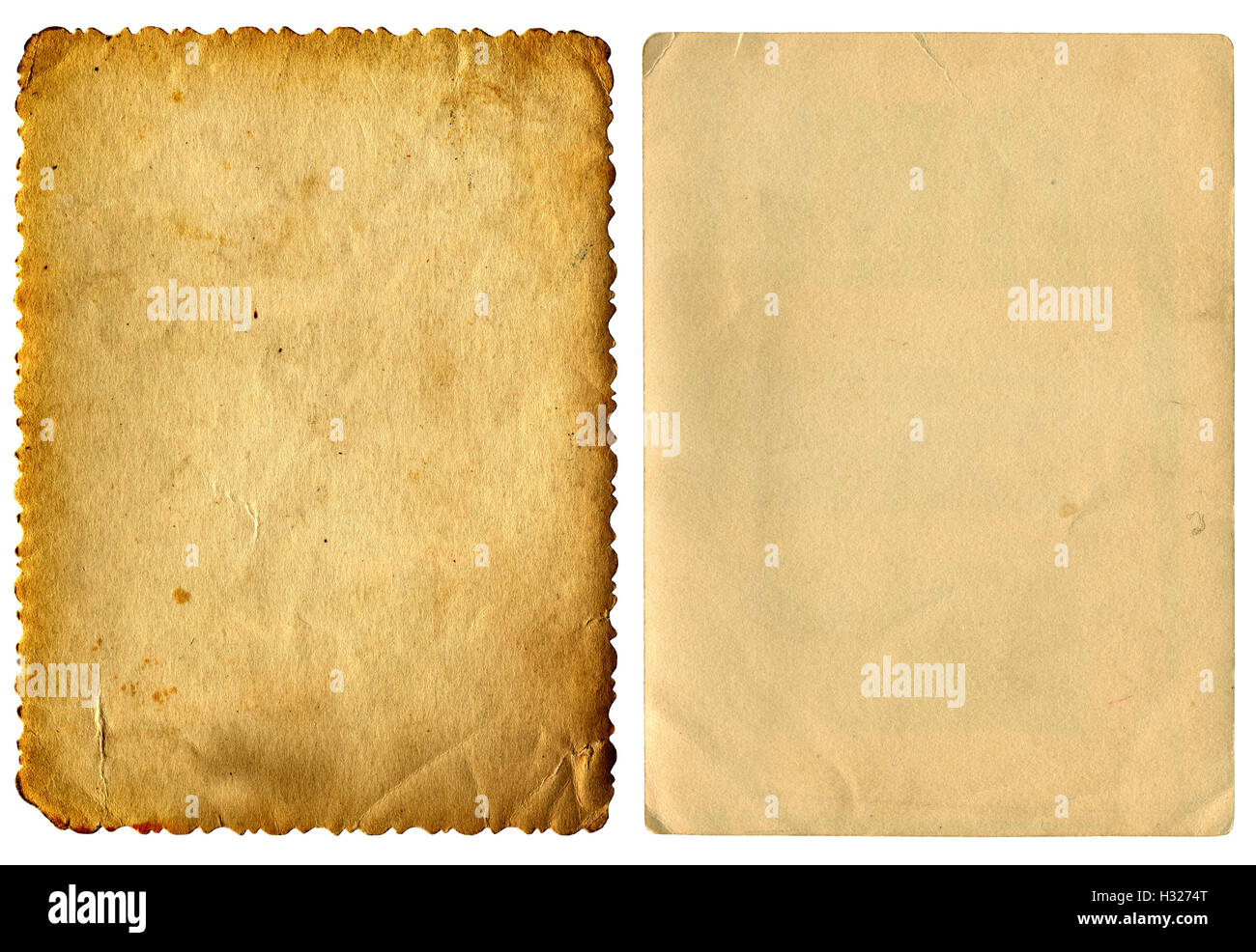 Two Vintage Papers Stock Photo - Alamy