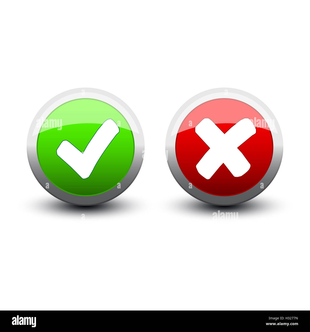 Tick and cross icon hi-res stock photography and images - Alamy