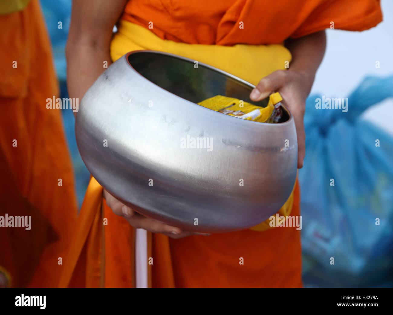 Buddhist monk's alms bowl Stock Photo - Alamy