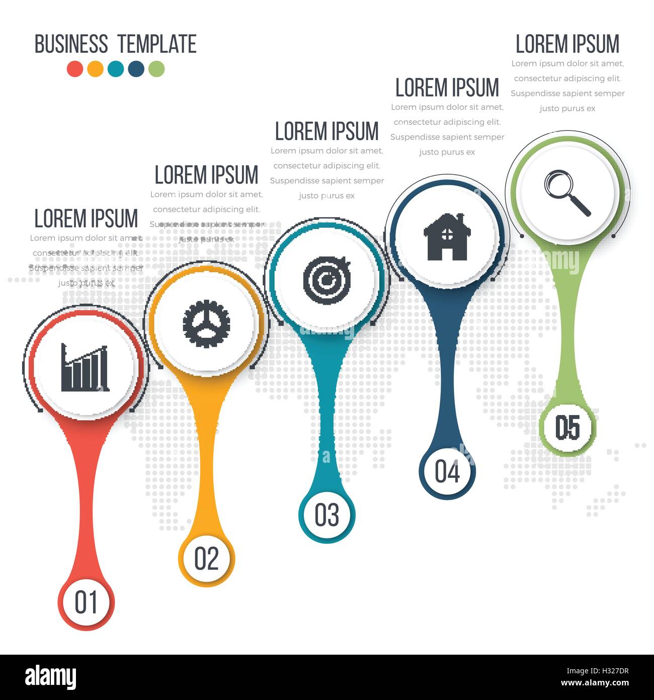 Vector illustration infographic five options Stock Vector Image & Art ...