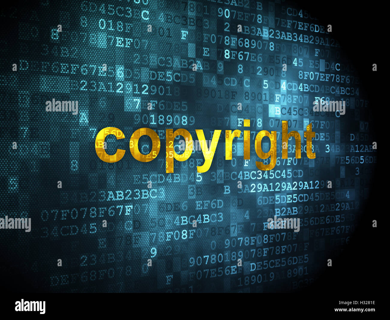 Advertising concept: Copyright on digital background Stock Photo - Alamy