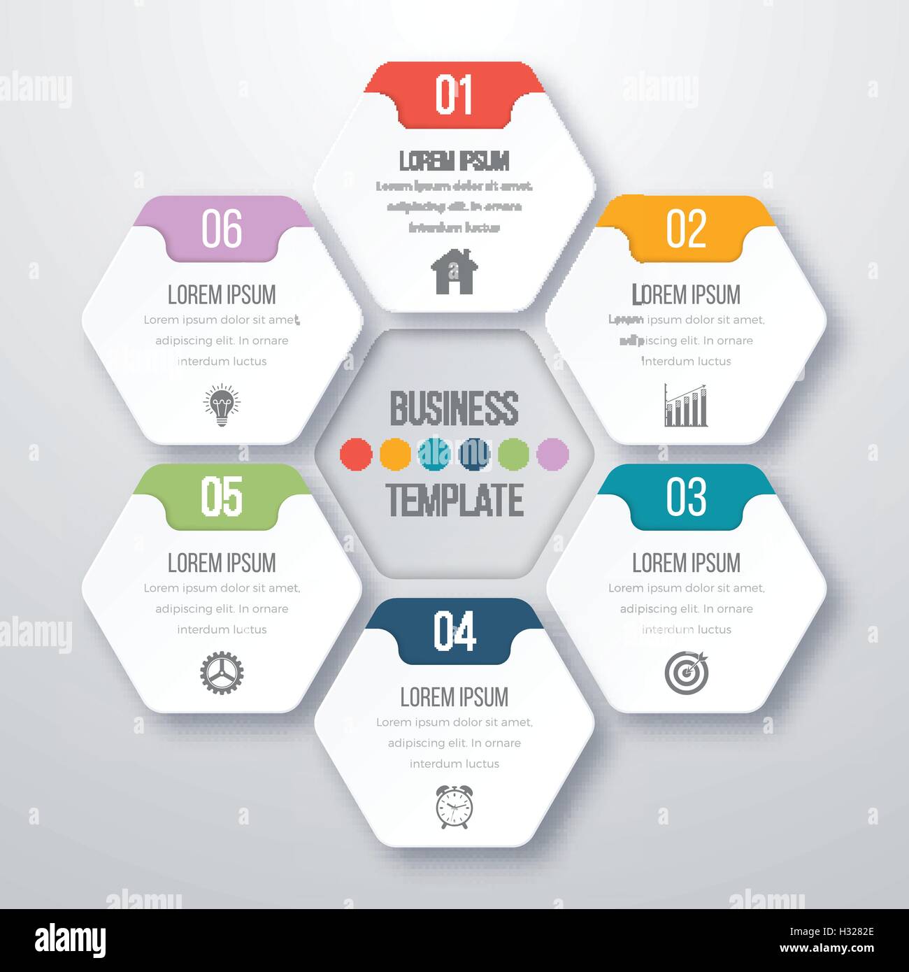 Vector illustration infographics six options Stock Vector Image & Art ...