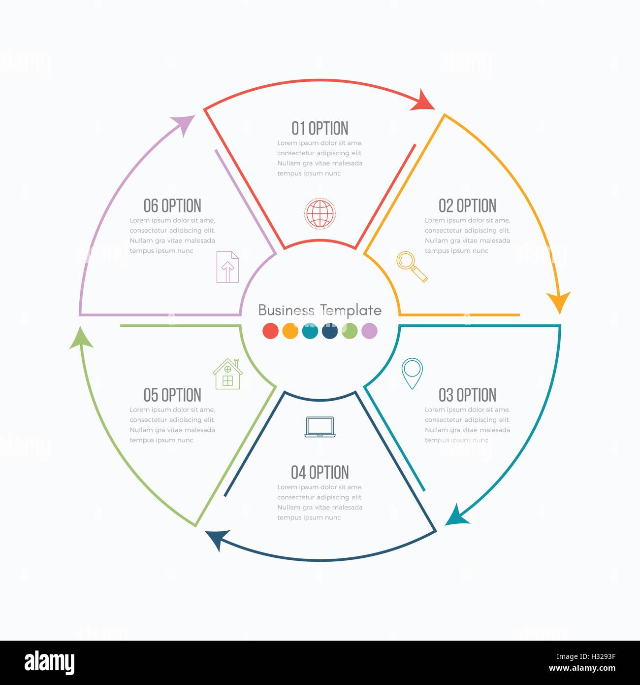 Linear infographic circular hi-res stock photography and images - Alamy