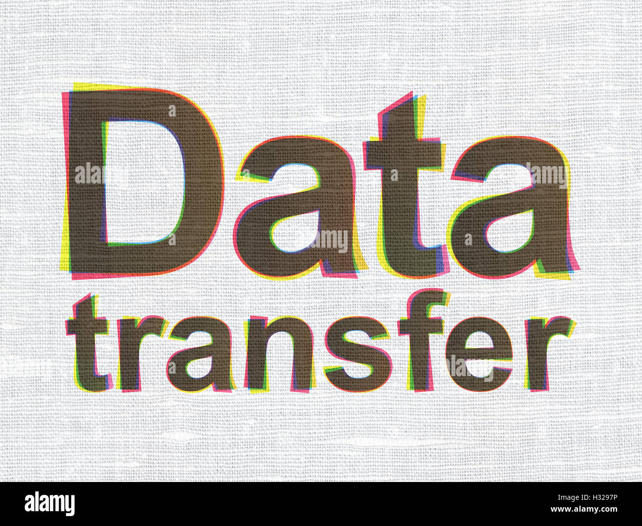 Data concept: Data Transfer on fabric texture background Stock Photo ...