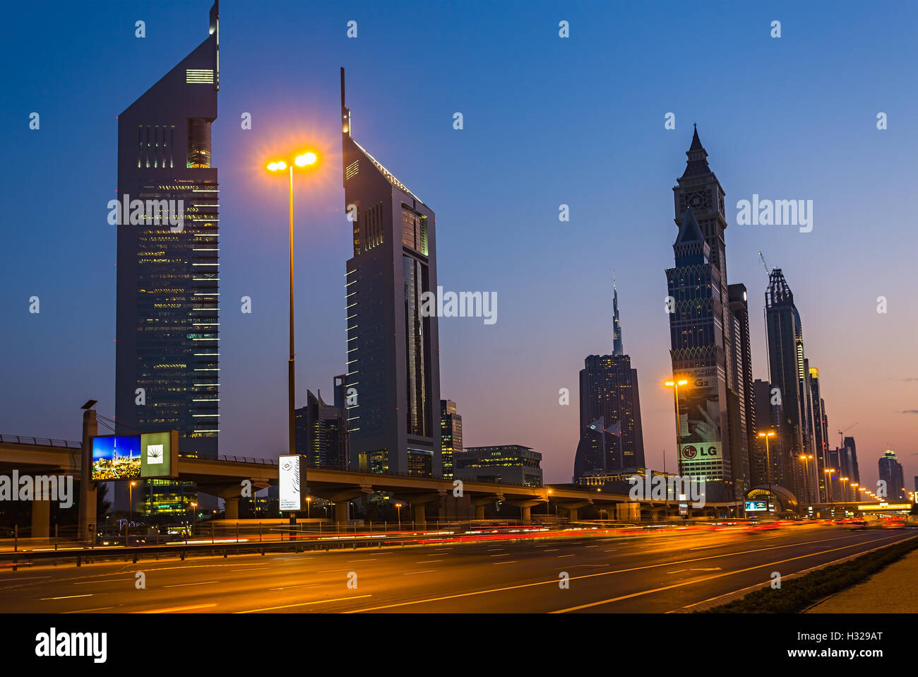 Modern skyscrapers, Sheikh zayed road Stock Photo - Alamy