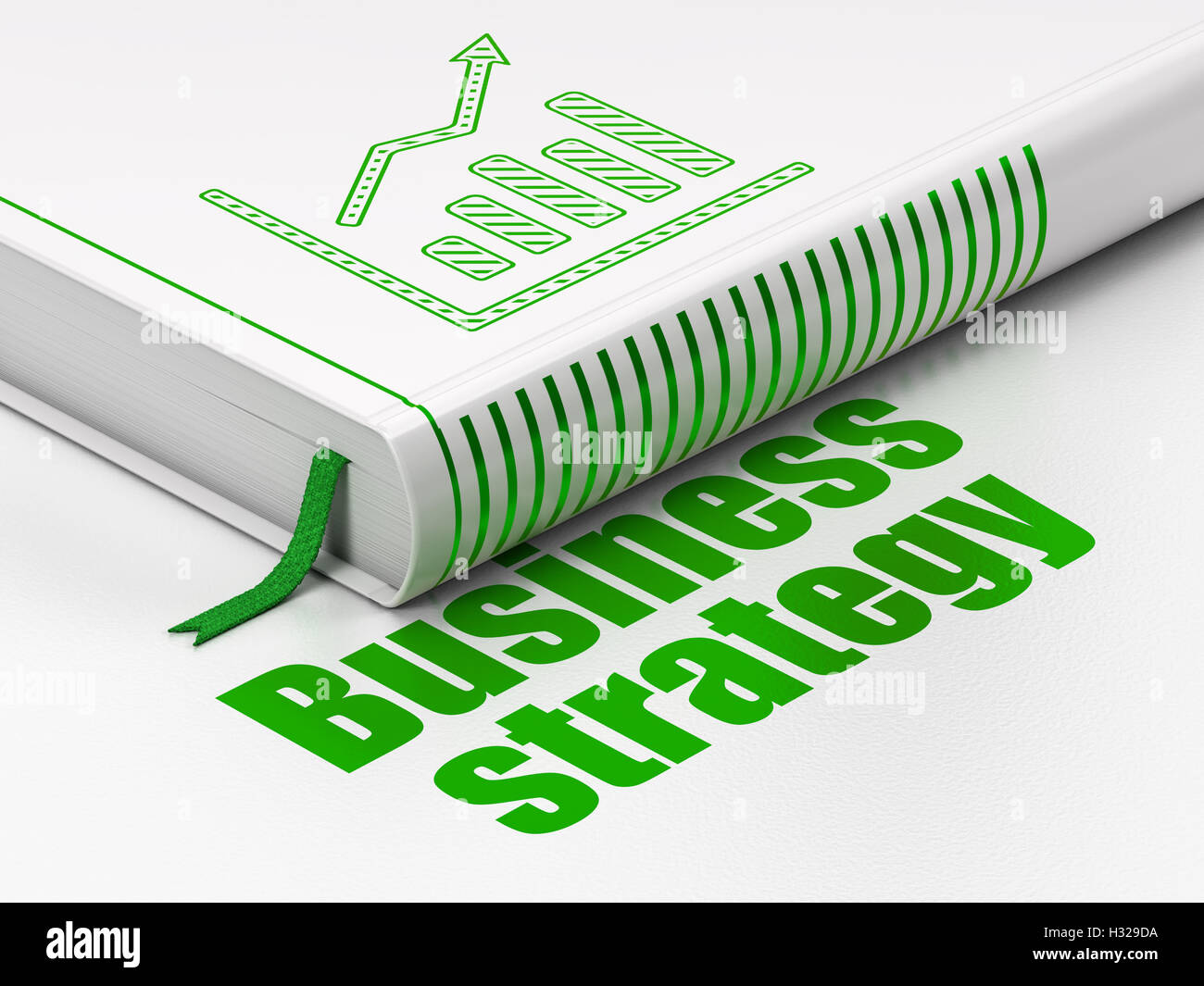 Business concept: book Growth Graph, Business Strategy on white ...