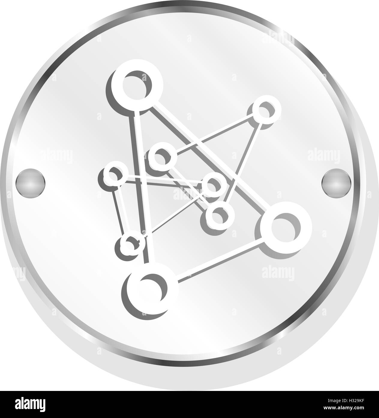 chemistry icon (button) isolated on white background Stock Photo - Alamy