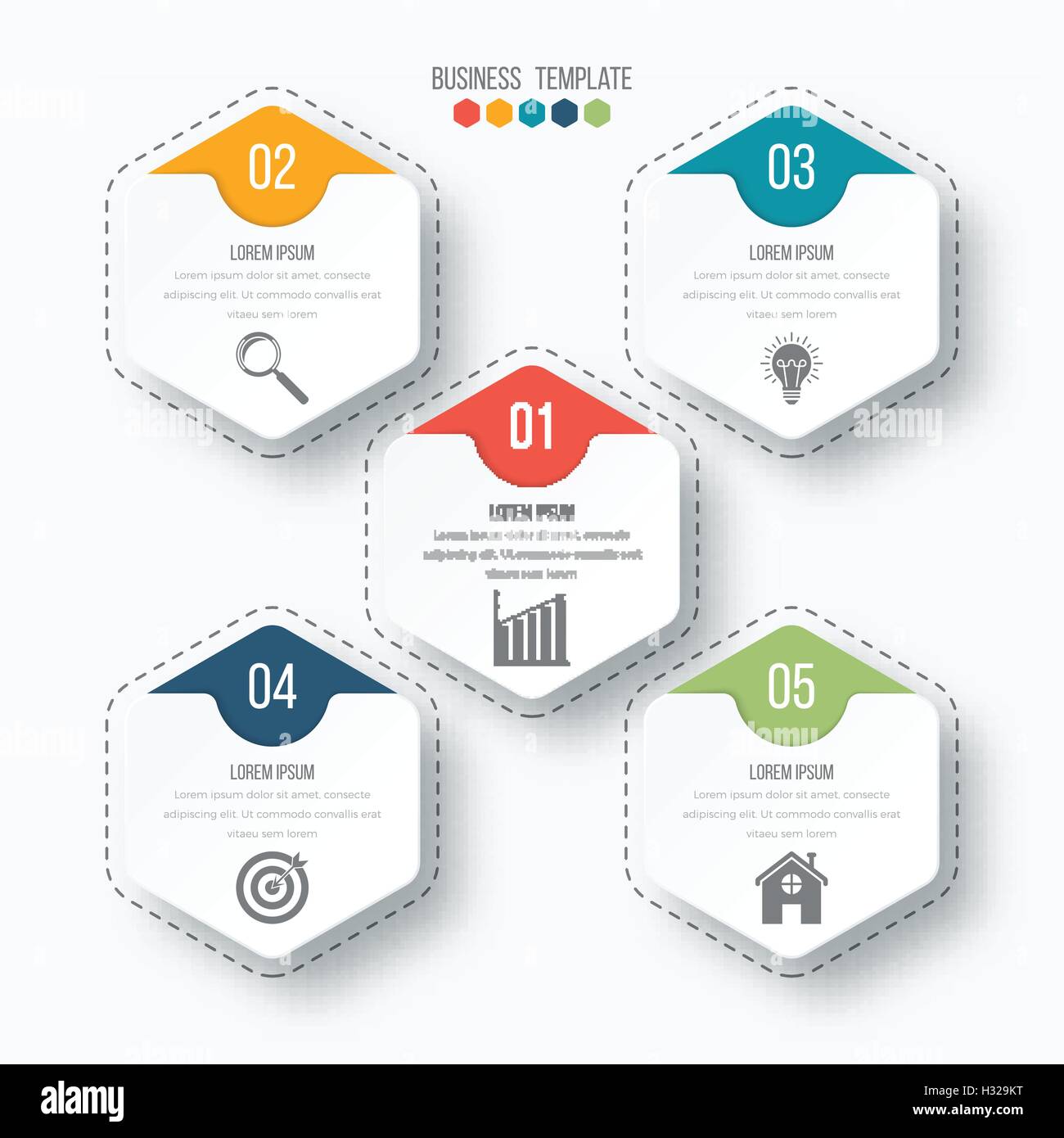 Vector illustration infographics five options Stock Vector Image & Art ...