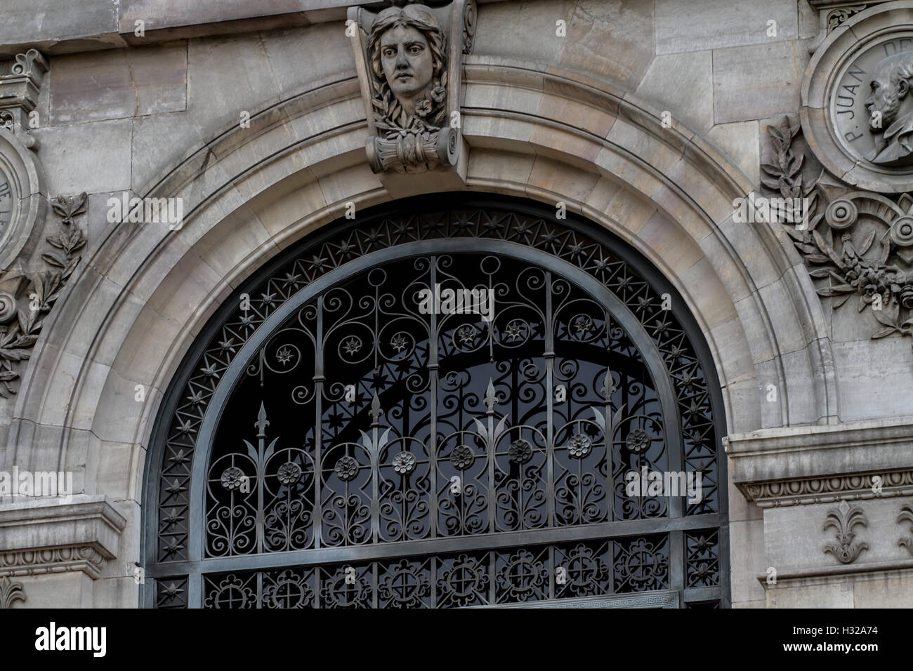 National library facade in Madrid, Spain Stock Photo - Alamy