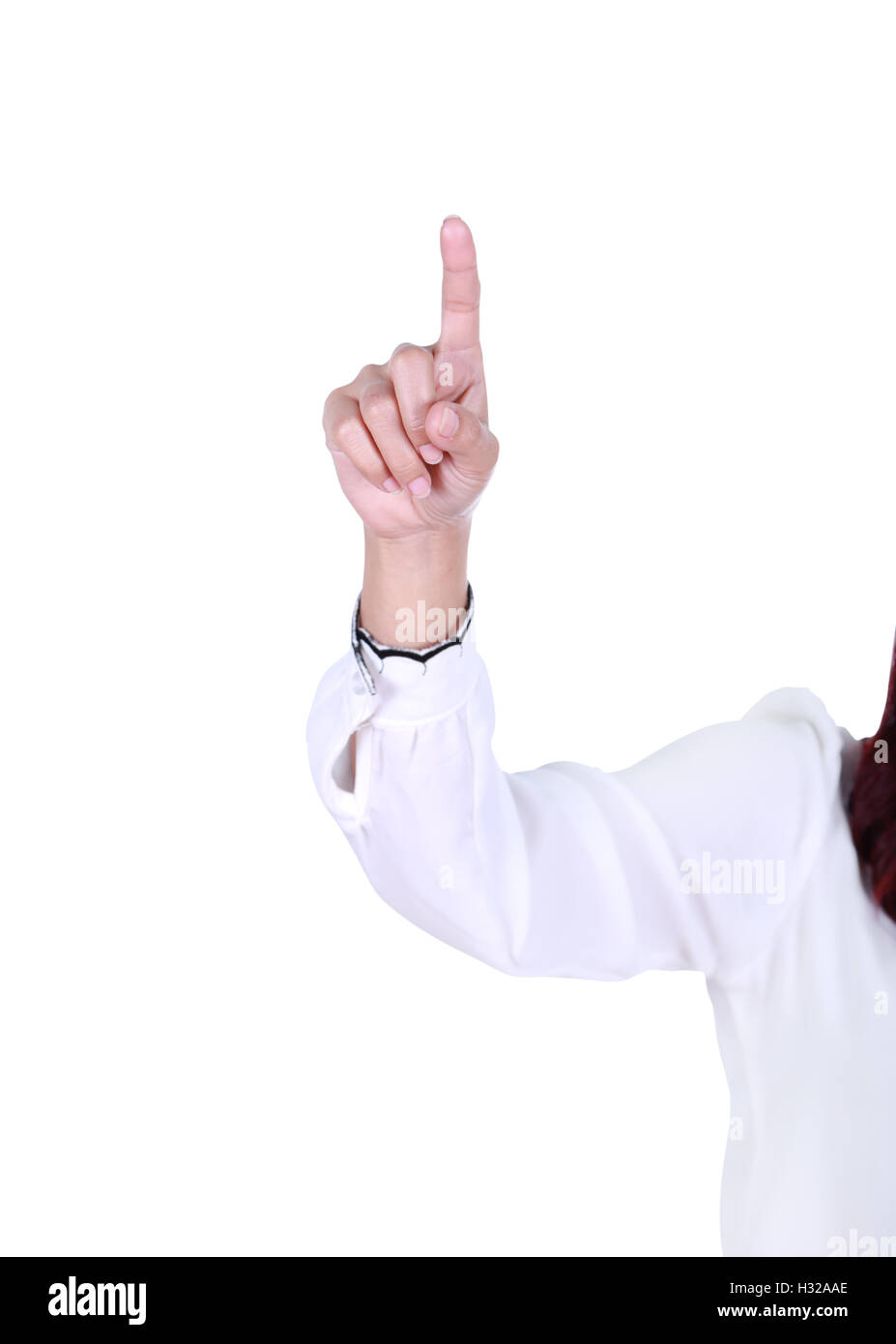 business woman hand touching Stock Photo - Alamy