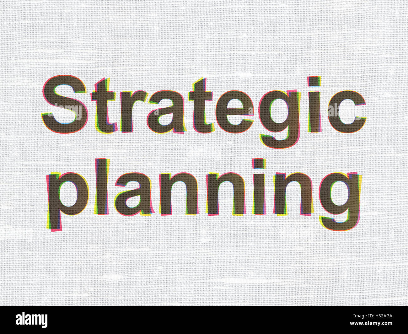 Business concept: Strategic Planning on fabric texture background Stock ...