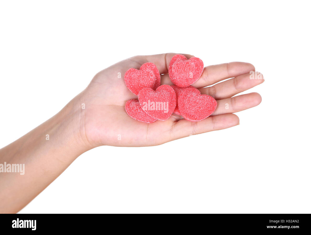 hands holding heart candy Stock Photo - Alamy