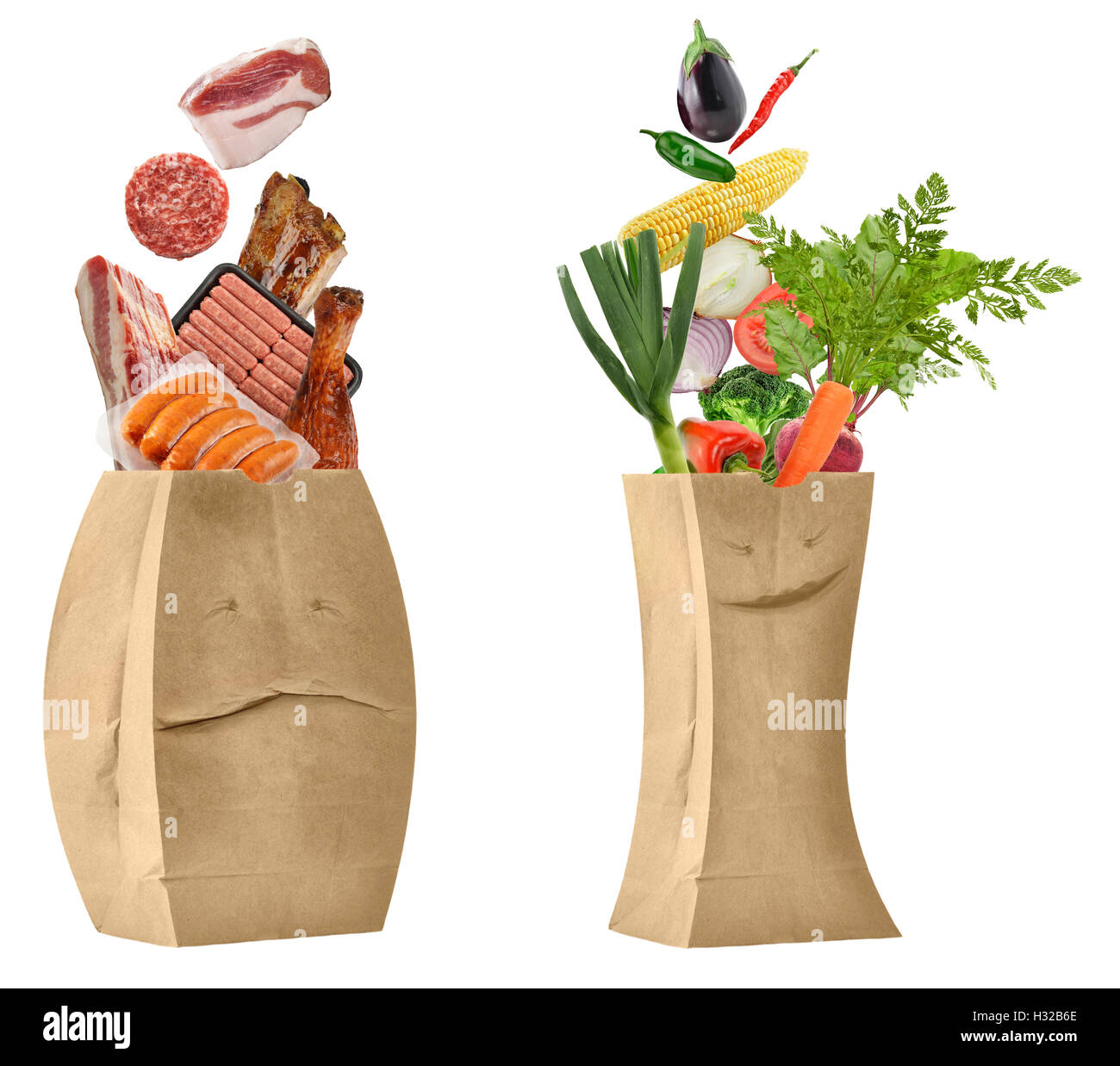 Healthy eating concept food Cut Out Stock Images & Pictures - Alamy