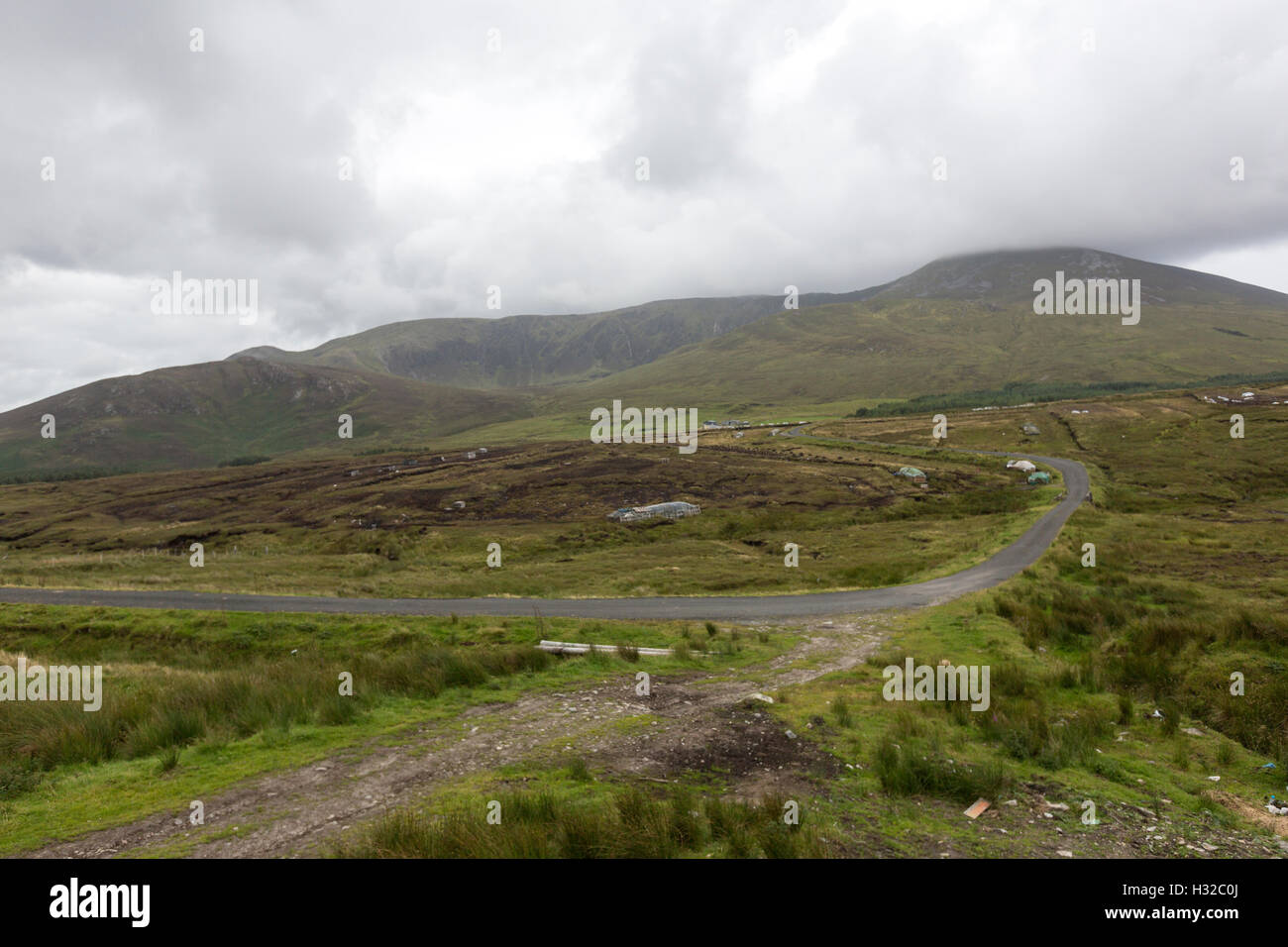 Turf banks field, in Donegal County, Ireland Stock Photo - Alamy