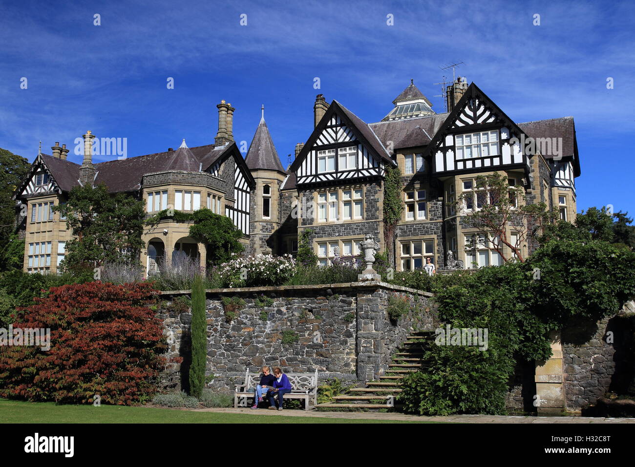 Bodnant Hall at Bodnant Gardens in North Wales UK Stock Photo - Alamy