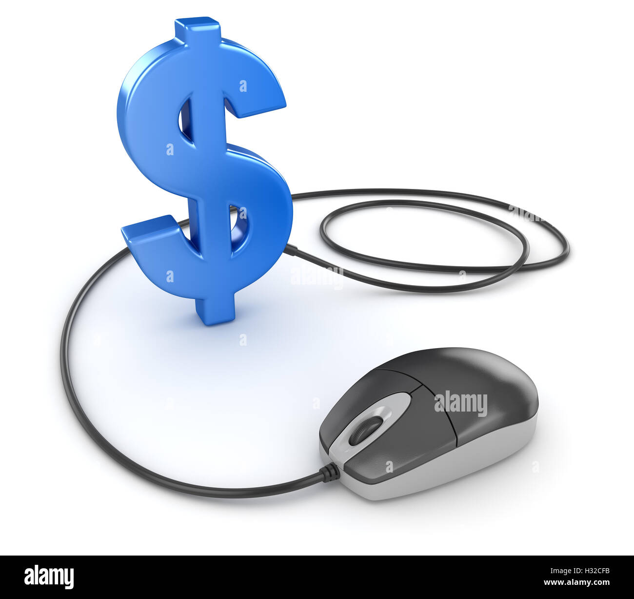 Dollar symbol with computer mouse , This is a 3d rendered computer ...