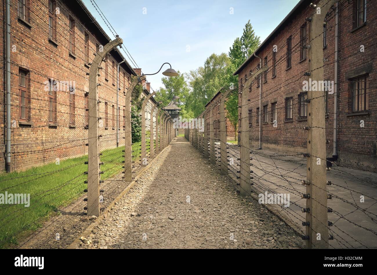Auschwitz blocks hi-res stock photography and images - Alamy