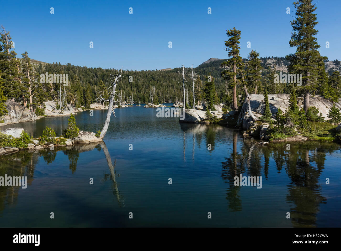 Landscape details of Lake of the Woods in the Desolation Wilderness ...