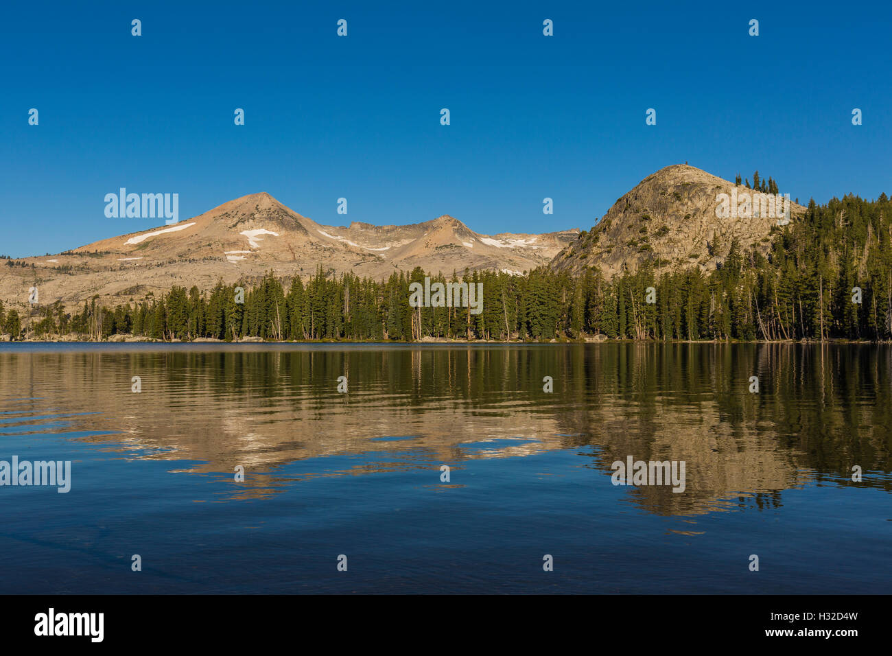 Pyramid Peak viewed from Lake of the Woods in the Desolation Wilderness ...