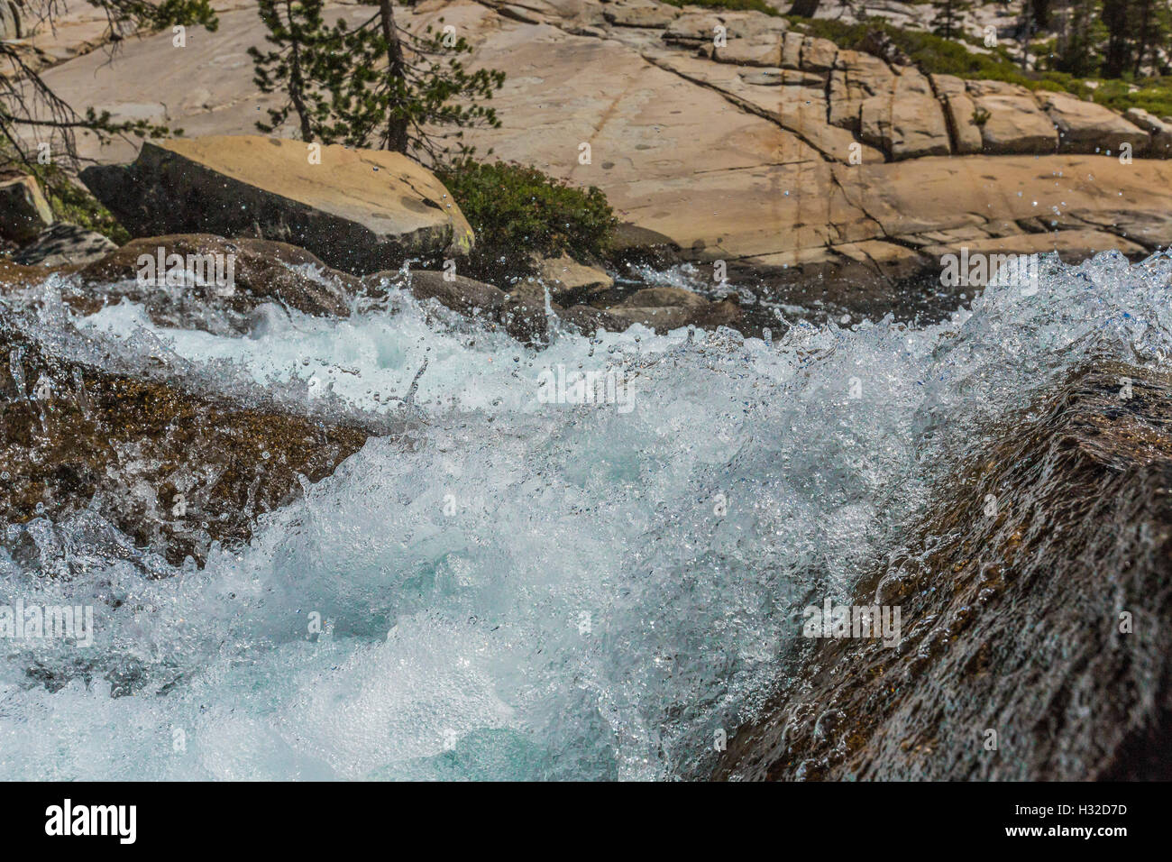 Horsetail Falls along Pyramid Creek in the Desolation Wilderness ...