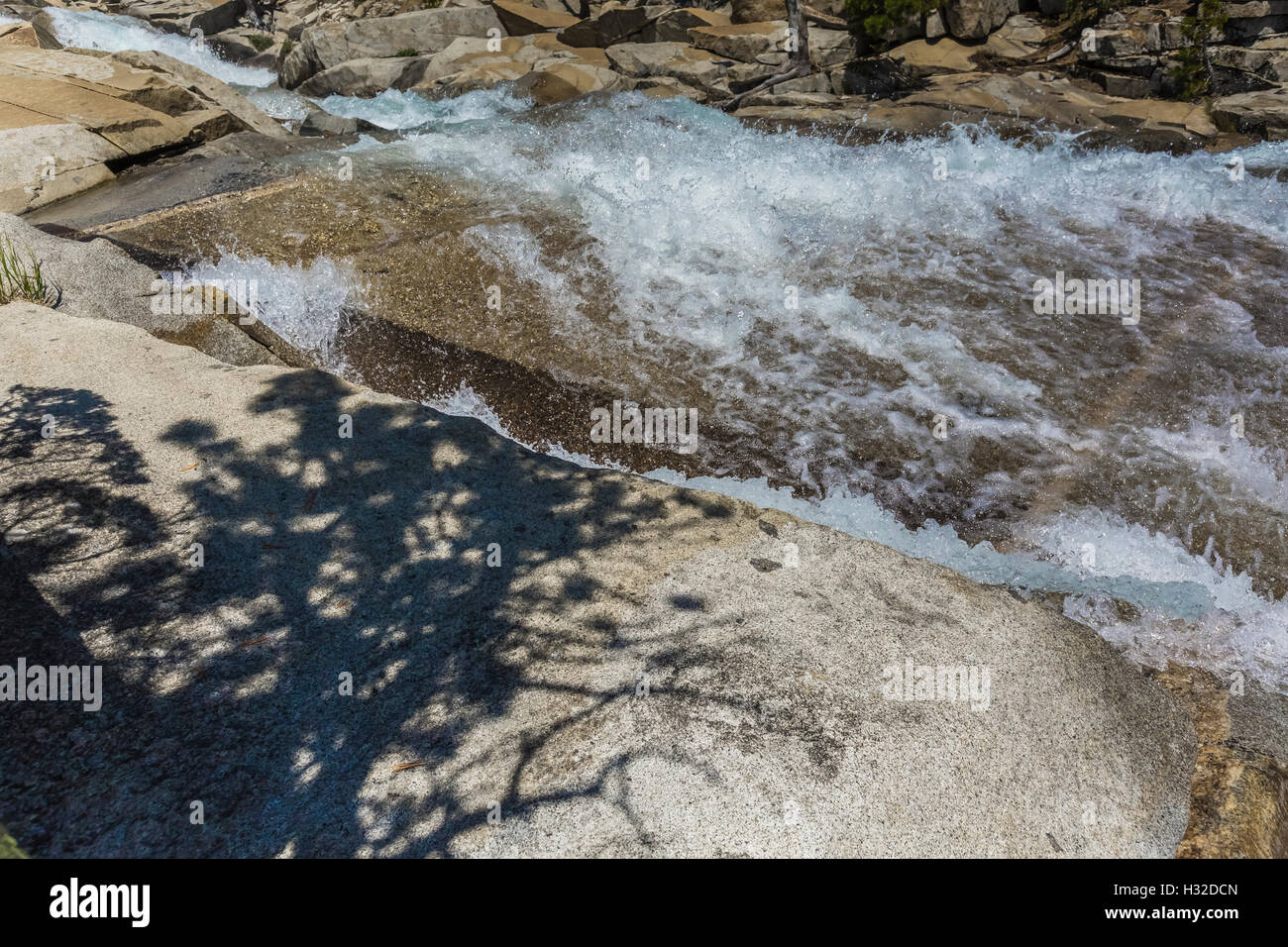 Horsetail Falls along Pyramid Creek in the Desolation Wilderness ...