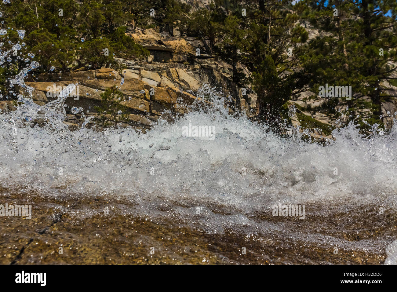 Horsetail Falls along Pyramid Creek in the Desolation Wilderness ...